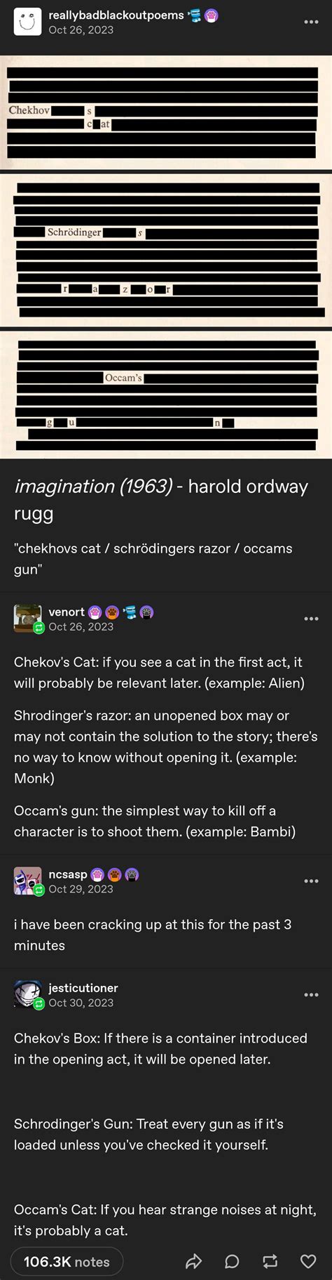 Chekhovs Cat Schrödingers Razor And Occams Gun Album On Imgur