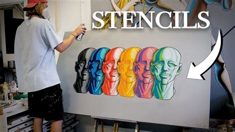 Multi Layered Stencil Tutorial Massive Canvas Project Youtube
