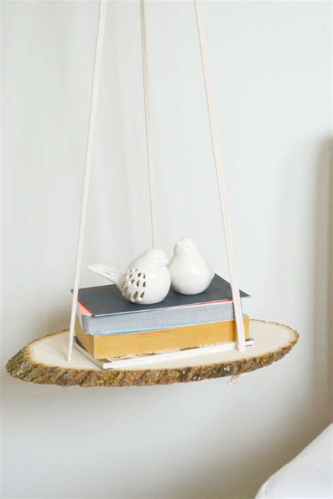 Diy Hanging Bedside Wood Shelf