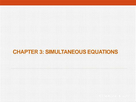 Solution Chapter 3 Simultaneous Equations Studypool