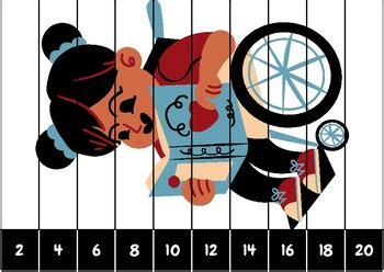 Reading Themed Counting Skip Counting Puzzles By Vanessa S Life And Teaching