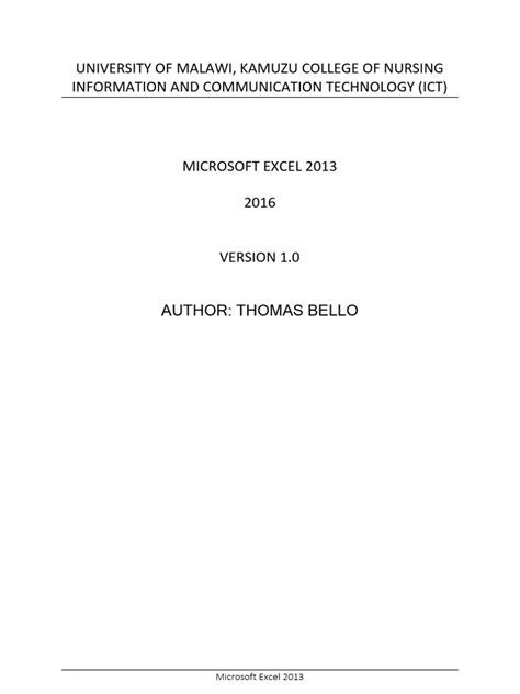 6 Excel 2013 Pdf Microsoft Excel Window Computing