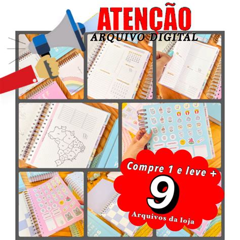 Encadernação Combo Planner Vert e Hor Datado 2023 | Elo7