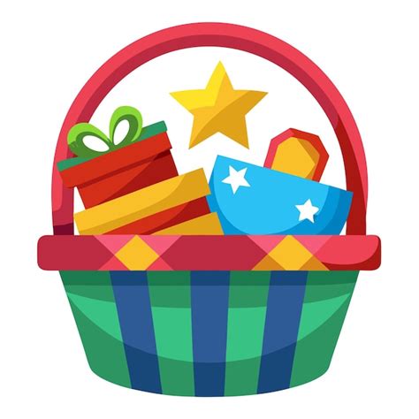 Raffle Basket Clipart Vector Art And Illustration Premium Ai