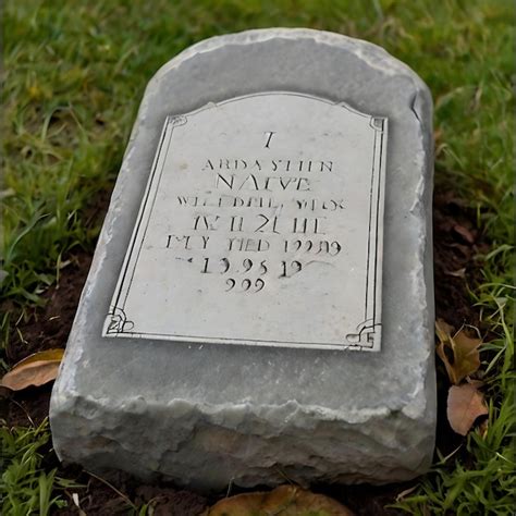 Plain Grave Stone Small Lightcolored Stone Which Has It Was The Wrong