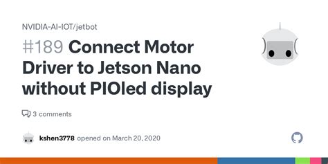 Connect Motor Driver To Jetson Nano Without Pioled Display · Issue 189