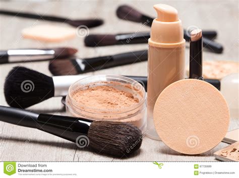 Makeup Products To Even Out Skin Tone And Complexion Stock Image