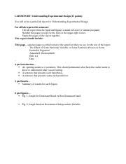 Understanding Experimental Design The Effect Of A Variable On Course Hero