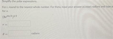 Solved Convert The Complex Number From Polar Form To Cis θ