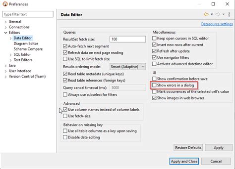 Add Configuration Option To Disable Execution Error Popup · Issue