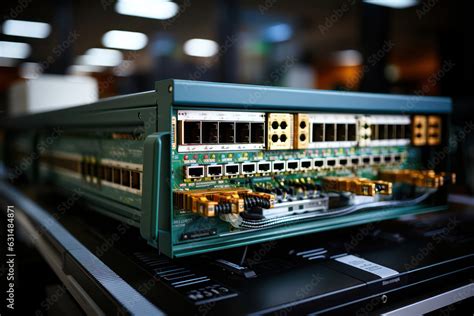 A Close Up Shot Of Network Switches And Ethernet Cables In A Data