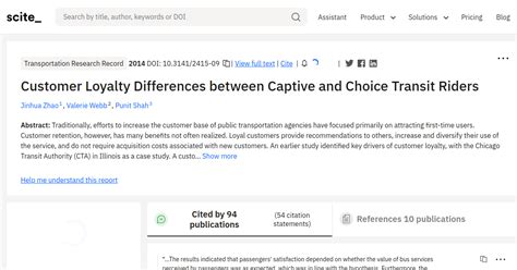 Customer Loyalty Differences Between Captive And Choice Transit Riders