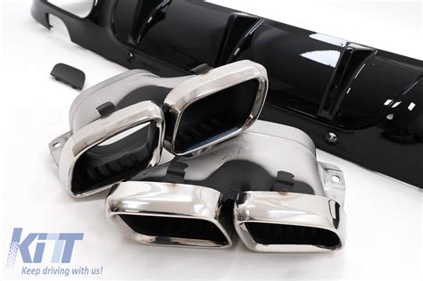 Rear Diffuser With Chrome Exhaust Tips Suitable For Mercedes Cls Class