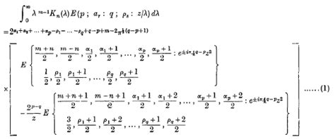 Integrals Involving E Functions And Modified Bessel Functions Of The Second Kind Glasgow