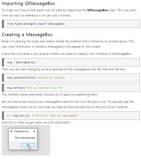 Tech With Tim PyQt5 Tutorial QMessageBox And Popup Windows