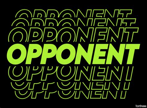 Opponent Text Effect And Logo Design Word