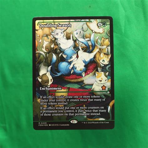 Doubling Season Fdn Foil Mtg Proxy Magic The Gathering Proxies Cards Gp Fnm Playable Holo Foil