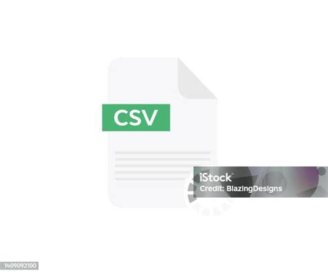 Csv 파일 쉼표로 구분된 값 문서 유형 Csv 레이블 벡터 디자인 및 일러스트레이션이 포함된 파일을 다운로드합니다 아이콘에