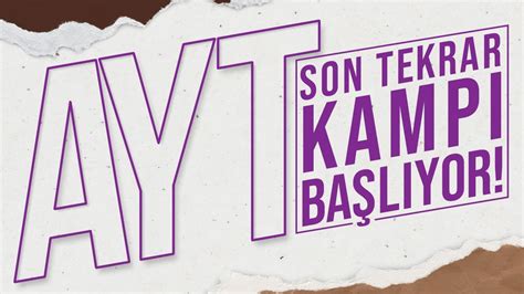 AYT SON TEKRAR KAMPI BAŞLIYOR YouTube