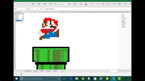 Dibuja A Los Personajes De Super Mario Bros En Excel Con Formato Condicional Youtube