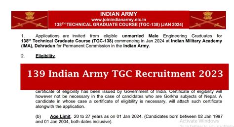 139 Indian Army Tgc Recruitment 2023 Notification Apply Online Hal India
