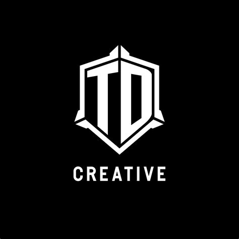 Td Logo Initial With Shield Shape Design Style 24300625 Vector Art At
