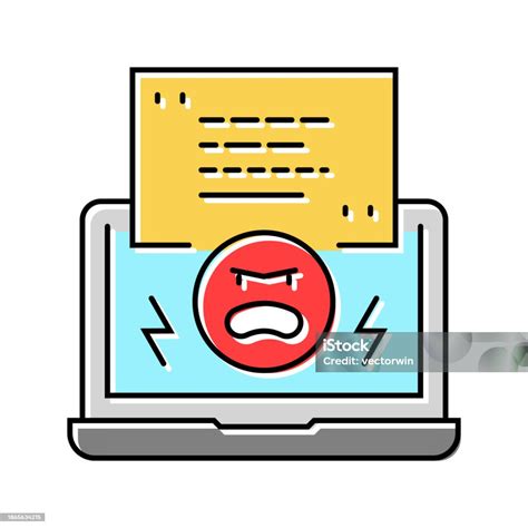 オンライン嫌がらせネットいじめカラーアイコンベクターイラスト いじめのベクターアート素材や画像を多数ご用意 いじめ アイコン