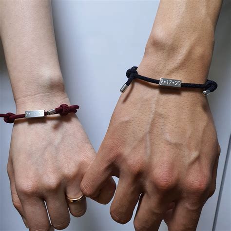 Custom Name Couple Bracelets Boyfriend Bracelet Girlfriend Etsy