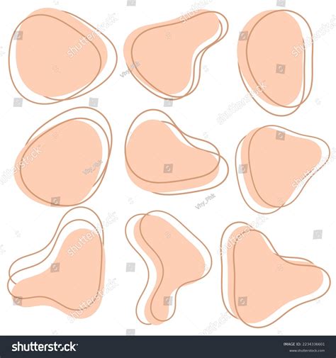 Organic Abstract Random Blob Shapes Minimal Stock Vector Royalty Free