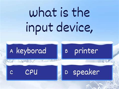 Input Devices Quiz