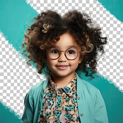 Premium Psd West Asian Preschooler Girl Curly Hair Makeup Artist