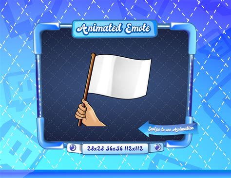 Animated Static Emote White Flag Emote White Flag Animated Flag