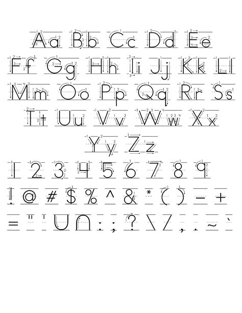 6 Tracing Handwriting Practice Font Bundle Letters And Numbers Ttfdownloadable File Babe