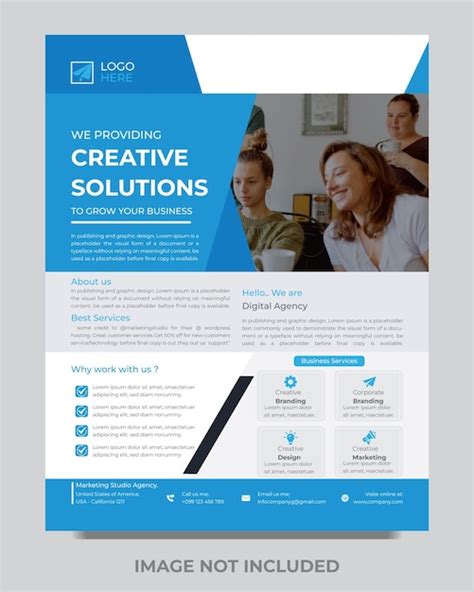 Plantilla Corporativa De Flyer De Negocios Vector Premium