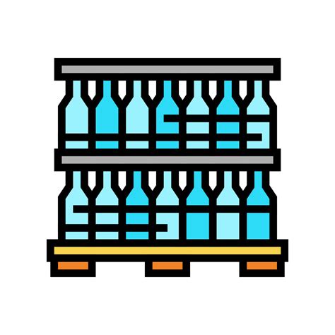 Bottle Glass Packing And Storage Color Icon Vector Illustration