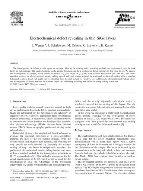 Pdf Electrochemical Defect Revealing In Thin Sige Layers Dokumen Tips