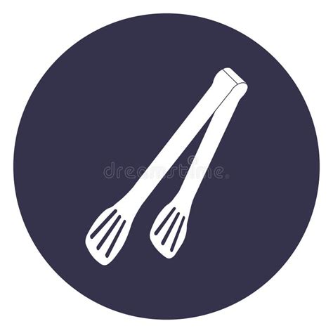 Food Tongs Icon Design Stock Vector Illustration Of Silhouette 322058454