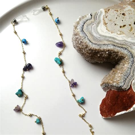 Eyeglass Chain Lapiseyeglass Chains For Womennatural Stone Eyeglass