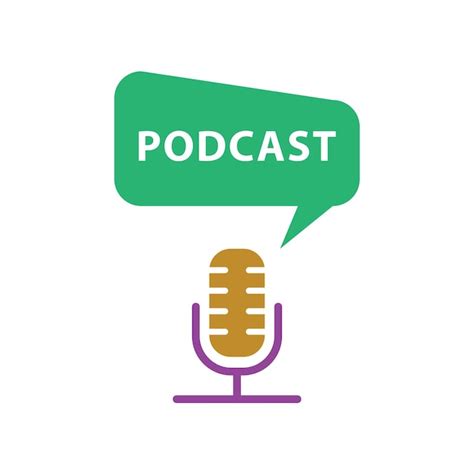 팟 캐스트 로고 디자인 프리미엄 벡터