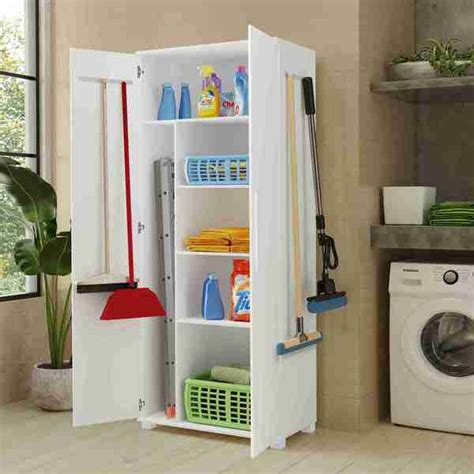 Armário 02 Portas Porta Vassouras Tuty Branco Leroy Merlin