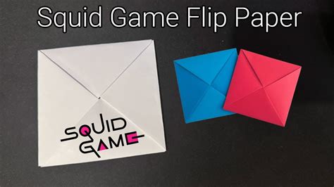 How To Make Ddakji With A4 Paper Squid Game Ddakji Youtube