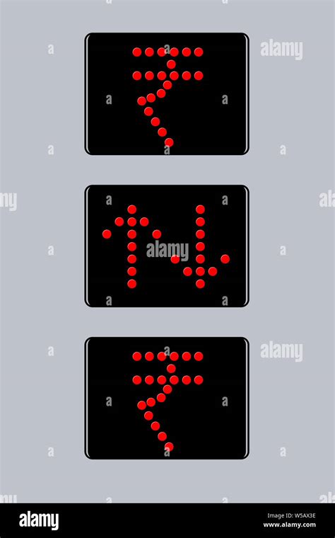 Rupee Symbol With Arrow Signs Stock Photo Alamy