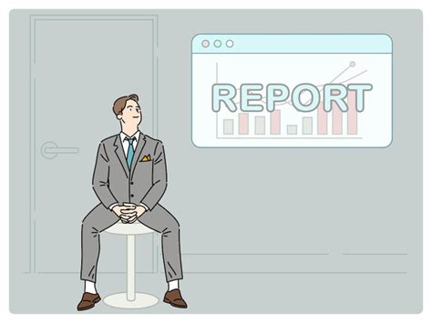 Premium Vector Confident Young Businessman Sitting And Report Banner