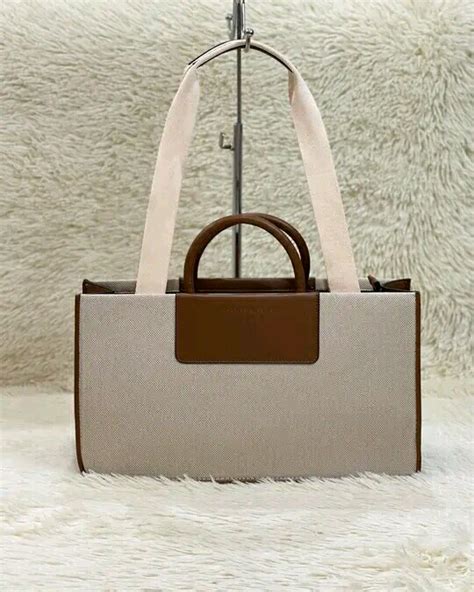 Charles And Keith Astra Canvas Tote Bag Womens Fashion Bags And Wallets