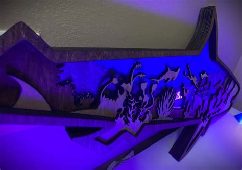 Shark Attack With Glow Resin Made On A Glowforge Glowforge Owners