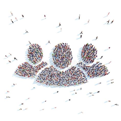 Grote Groep Die Mensen Mensen Symboliseren Stock Afbeelding Image Of