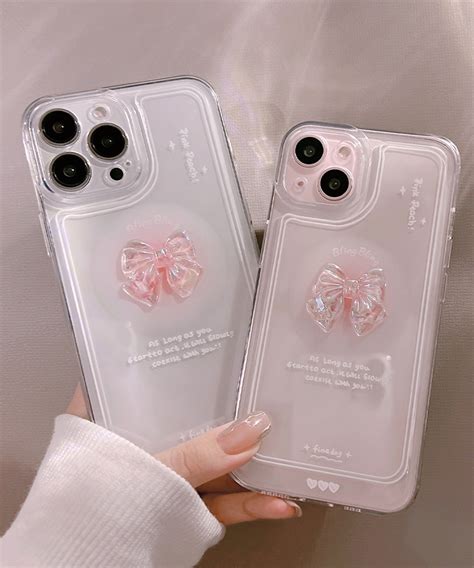 핑크리어카 핑크 피치 블링블링 홀로그램 리본 아이폰 실리콘 젤리 투명 심플 풀커버 선물 우정 핸드폰 휴대폰 애플 폰 케이스