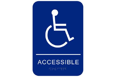 Cal Royal Handicap Accessible Commercial Sign With Braille — Lux Door