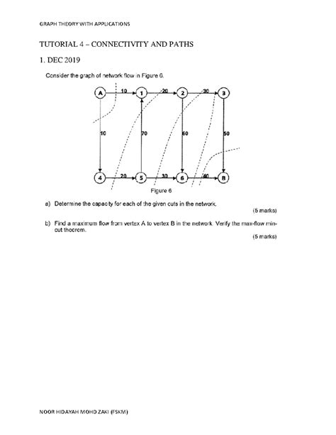 Tutorial 4 Connectivity And Paths Graph Theory With Application