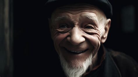 Old Guy With A Mustache And Hat Smiling Background Picture Of Old Man